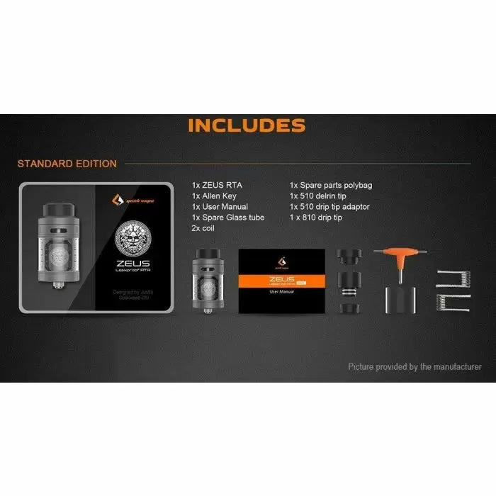 Geekvape Zeus RTA - Single Coil RTA | bearsvapes.co.uk – Bear's Vapes